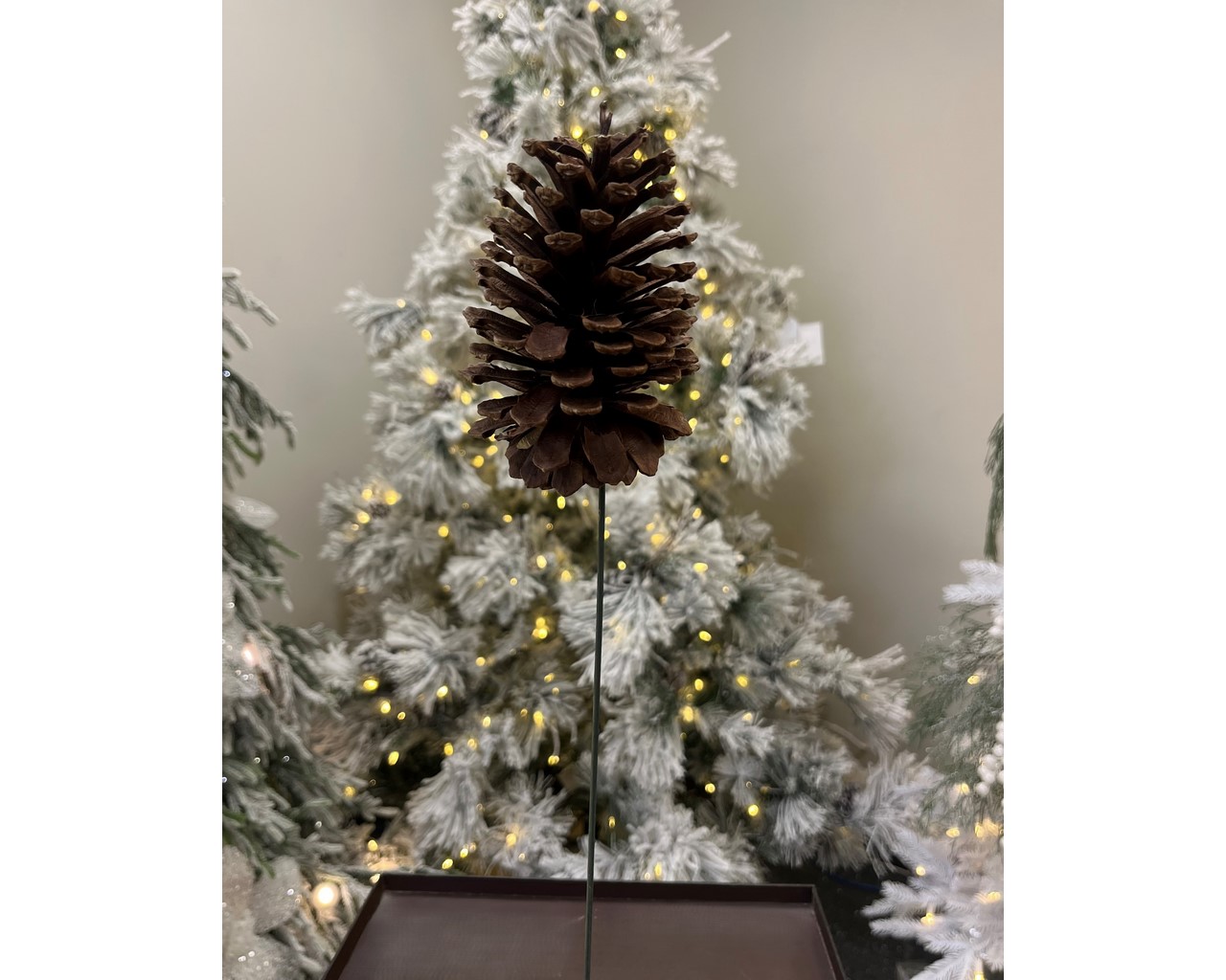 Large 5" Pine Cone on 6" Pick - Brown - CMC